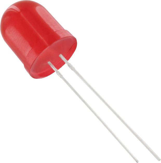 Tru Components 1577336 difuzna LED crvena okrugla 10 mm 1750 mcd 50 20 mA