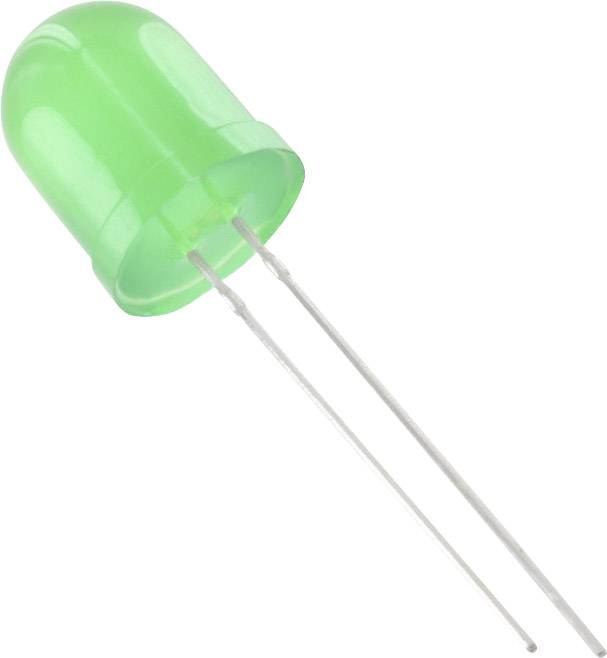 Tru Components 1577364 difuzna LED zelena okrugla 10 mm 3250 mcd 50 20 mA