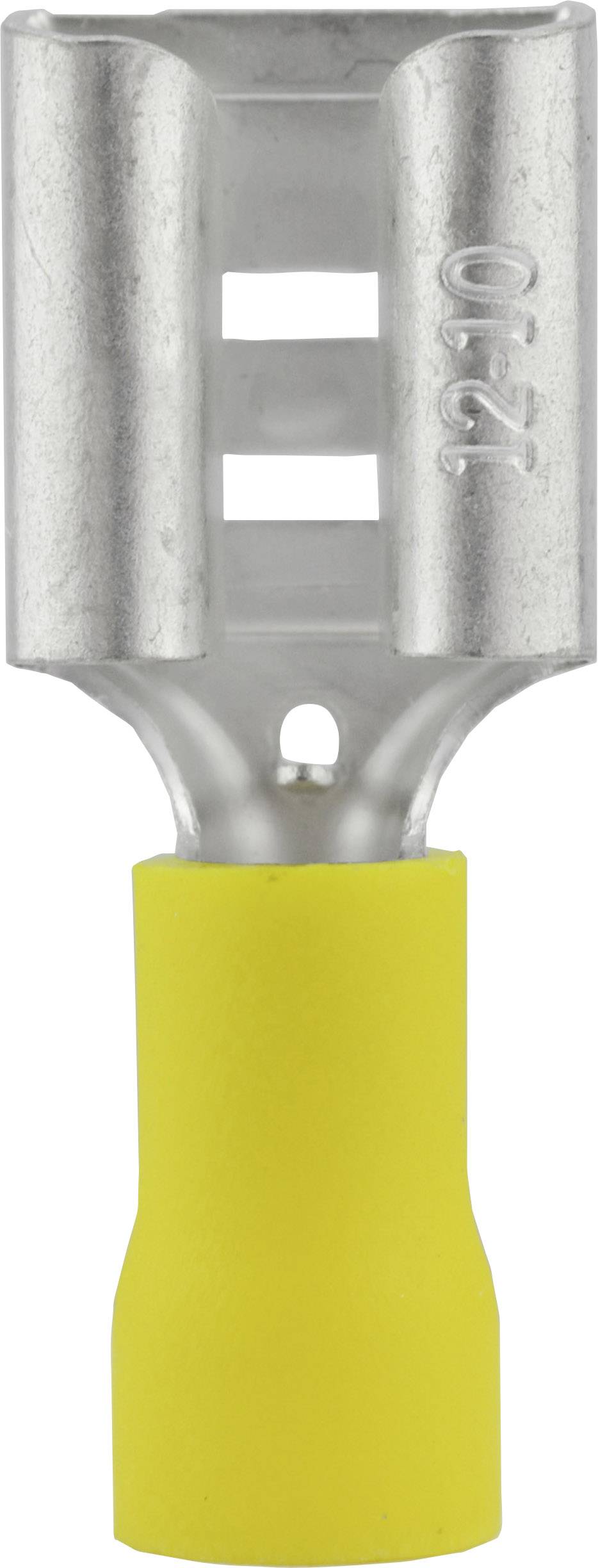 Ravna uticnica, sirina utikaca: 9,50 mm, debljina utikaca: 0,80 mm 180 delimicno izolovano, zute Tru Components 1583085 ad