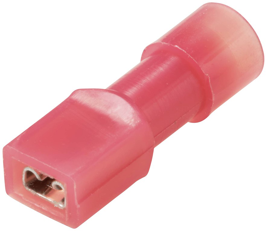 Tru Components TC-11599304 plosnati utikac sirina jezicaka: 2,8 mm debljina utikaca: 0,5 mm 180 potpuno izolovano crveno