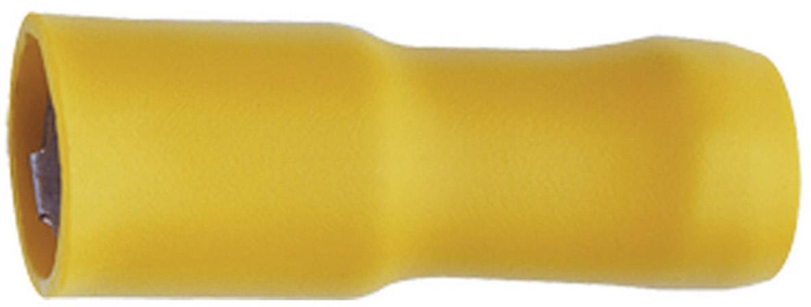 Okrugla uticnica 4 mm 2 6 mm 2, precnik kontakta: 5 mm delimicno izolovan, zute Tru Components 1583187