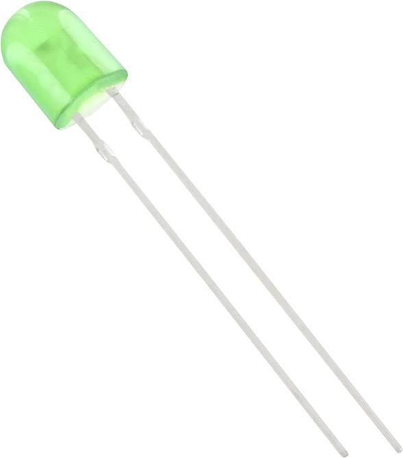 Tru Components 1577495 difuzna LED zelena ovalna 5 mm 1750 mcd 110 , 50 20 mA