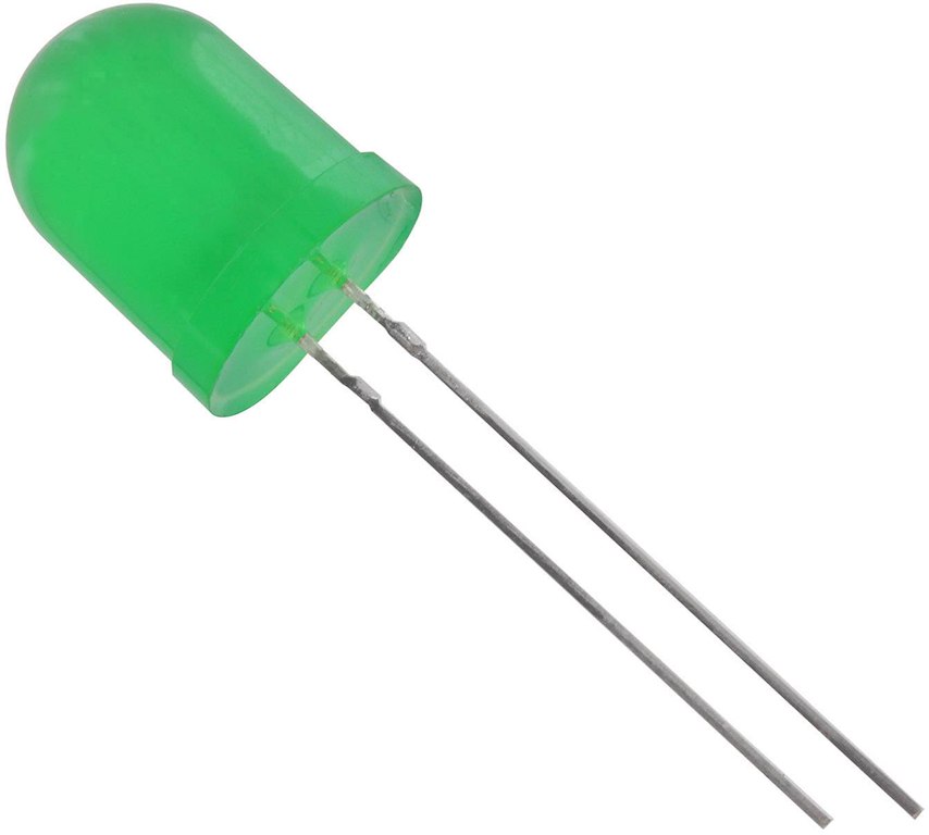 Tru Components 1573765 difuzna LED zelena okrugla 10 mm 330 mcd 50 20 mA 2,1 V