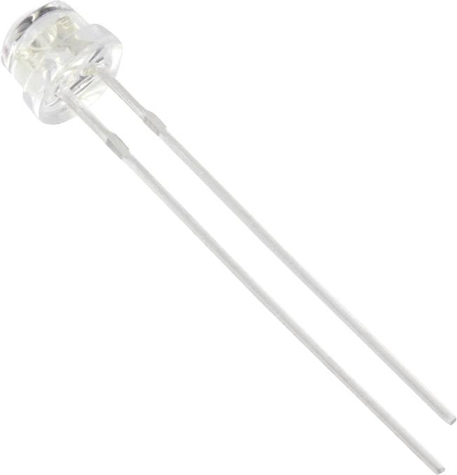 Tru Components 1577473 difuzna LED zelena ravna ivica 5 mm 1750 mcd 120 20 mA