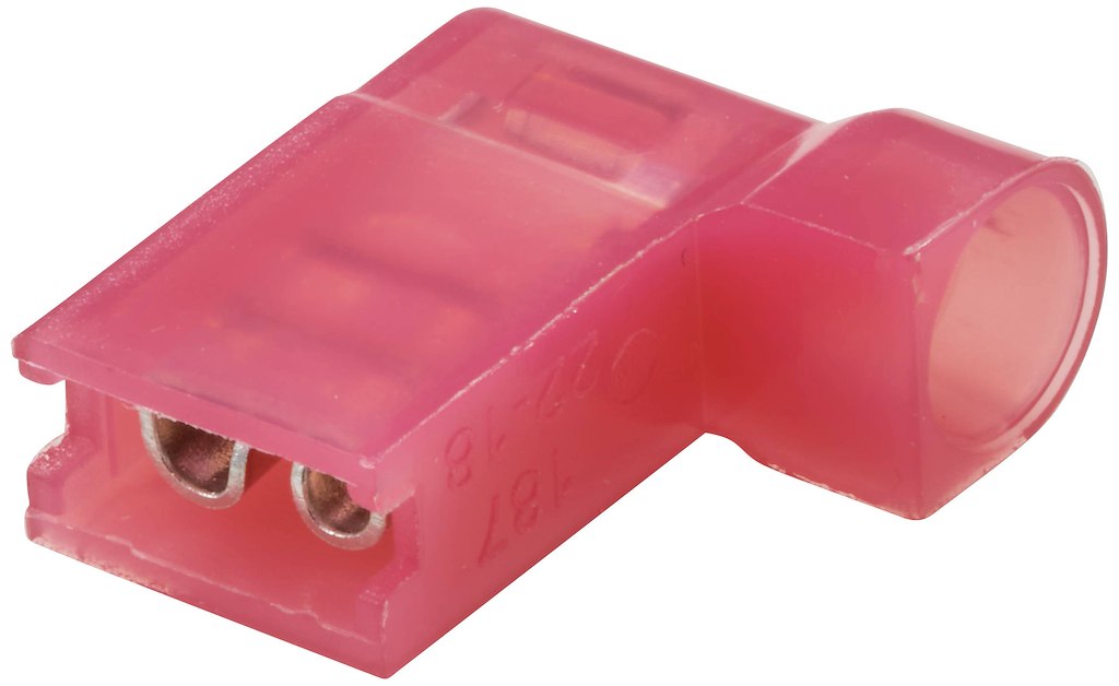 Tru Components TC-11599316 plosnati utikac sirina jezicaka: 4,8 mm debljina utikaca: 0,8 mm 90 potpuno izolovano crveno