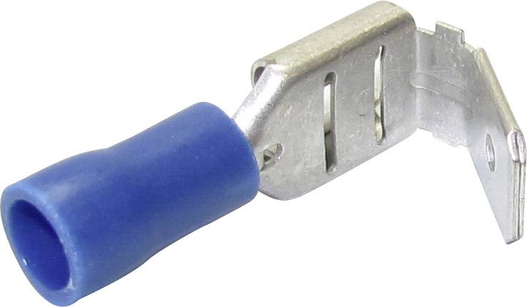 Plosnati utikac sa konektorom, sirina utikaca: 6,30 mm, debljina utikaca: 0,80 mm 180 delimicno izolovano, plave Tru Components 1582973