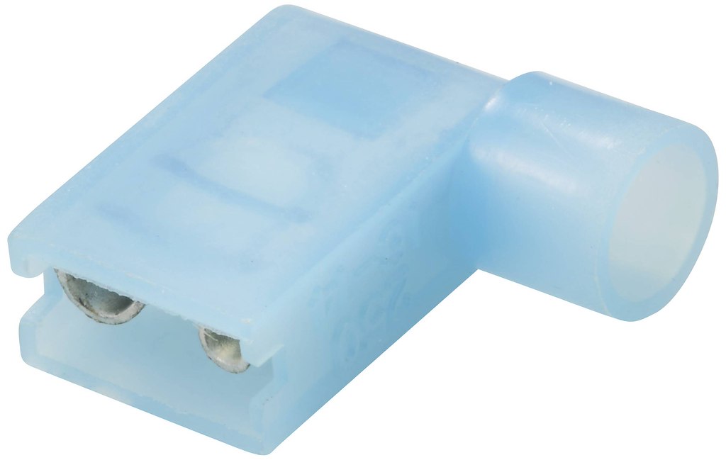 Tru Components TC-11599320 plosnati utikac sirina jezicaka: 6,3 mm debljina utikaca: 0,8 mm 90 potpuno izolovano plavo