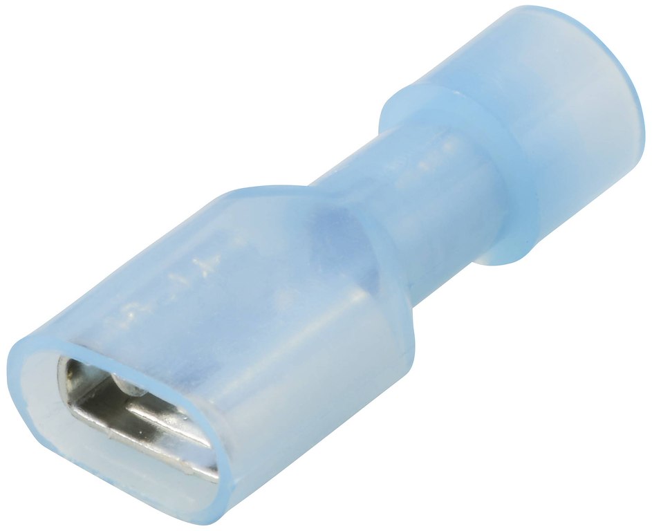 Tru Components TC-11599312 plosnati utikac sirina jezicka: 6,3 mm debljina utikaca: 0,8 mm 180 potpuno izolovano plavo