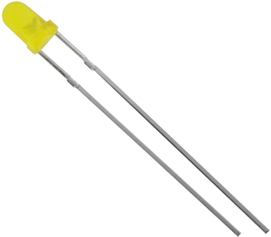 Tru Components 1573699 difuzna LED zuta okrugla 3 mm 1300 mcd 60 20 mA 2,1 V