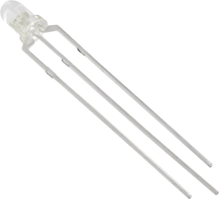 Tru Components 1577514 difuzna LED crvena, zelena okrugla 3 mm 175 mcd, 75 mcd 35 20 mA