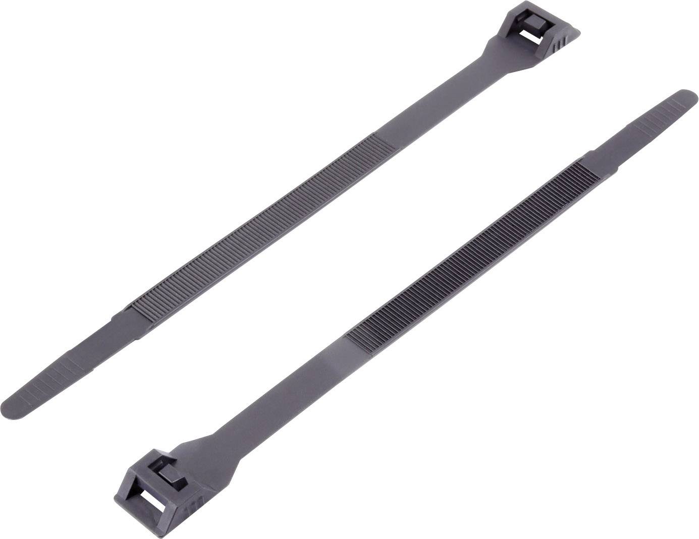 Vezica 180 mm crna sa duplom glavom Tru Components 1592833 TC-DK-180SBK203