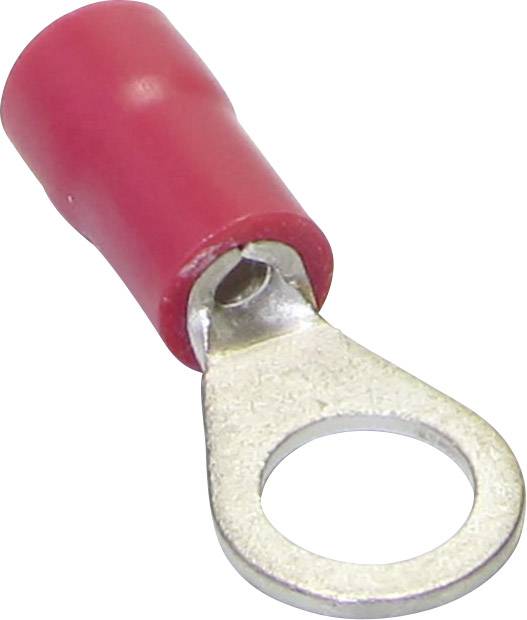 Okrugla kablovska papucica, presek (maks.)=1,50 mm 2 precnik rupe=6,50 mm delimicno izolovana, crvena Tru Components 1583105