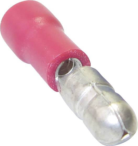 Okrugli utikac 0,50 mm 2 1,50 mm 2, precnik kontakta: 4 mm delimicno izolovan, crveni Tru Components 1583024