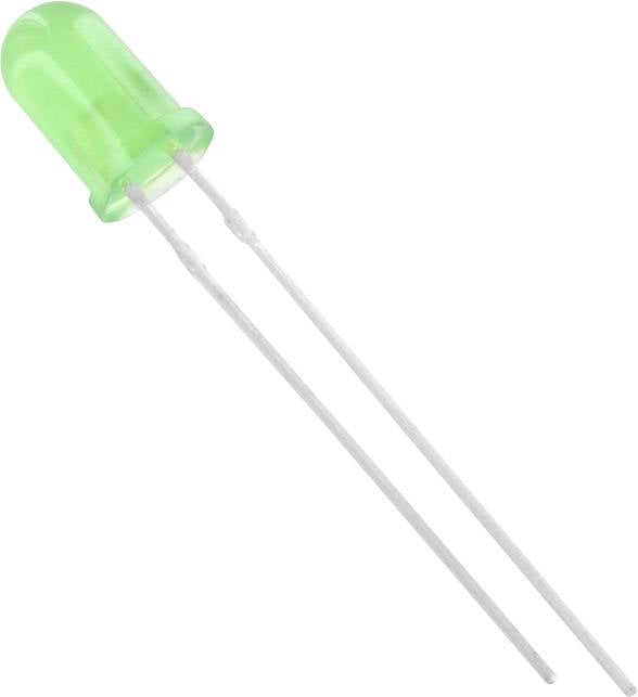 Tru Components 1577389 difuzna LED zelena okrugla 5 mm 175 mcd 50 20 mA