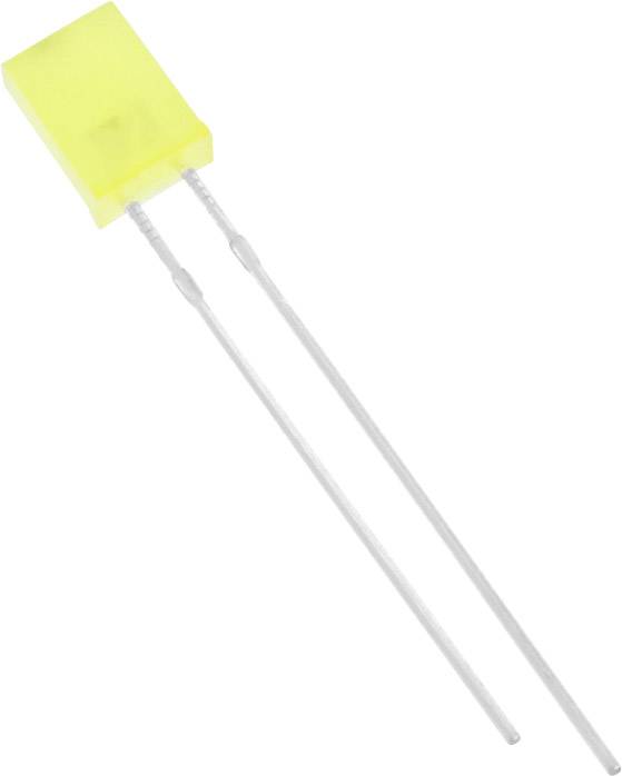Tru Components 1577350 difuzna LED zuta pravougaona 2 * 5 mm 150 mcd 120 20 mA