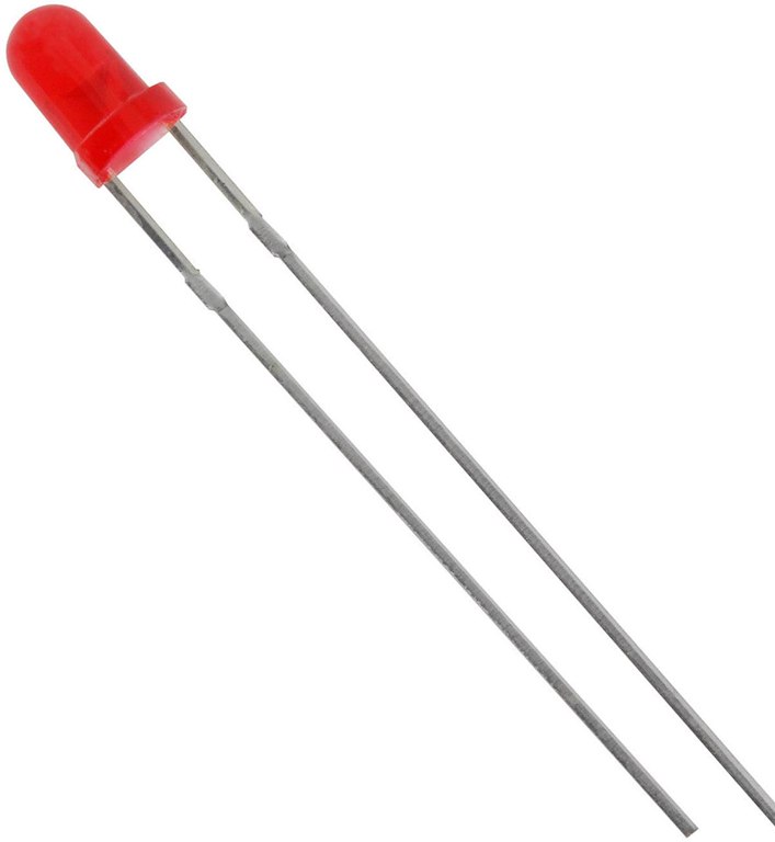 Tru Components 1573695 difuzna LED crvena okrugla 3 mm 8 mcd 60 20 mA 2,1 V