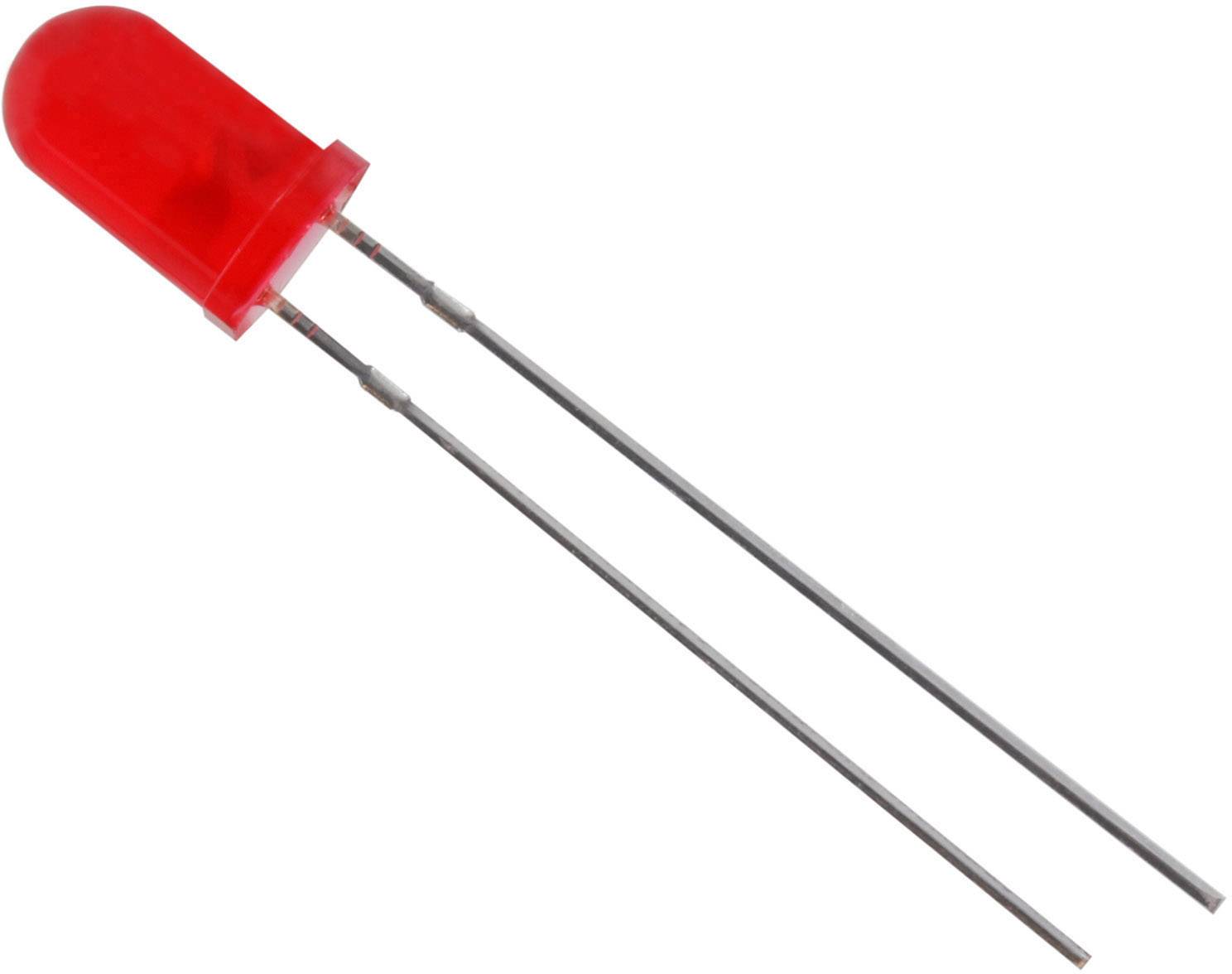 Tru Components 1573739 difuzna LED crvena okrugla 5 mm 130 mcd 50 20 mA 2,1 V
