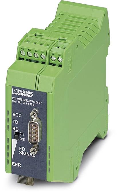 Phoenix Contact 788289 PSI-MOS-RS232/FO optički pretvarač zelena combicon, D-Sub-9, F-SMA