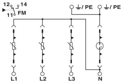 Phoenix Contact 2920968 VAL-MS 385/80/3+1-FM odvodnik prenapona 1 kom.