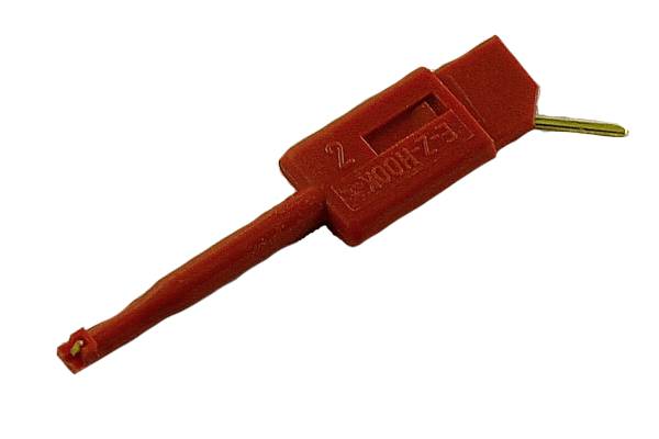 SKS Hirschmann KLEPS 064 PCH, rt krokodilska stezaljka uticni prikljucak 0,64 mm CAT I crvena