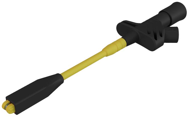 SKS Hirschmann KLEPS 2800 sw sigurnosna krokodilska stezaljka uticni prikljucak 4 mm CAT III 1000 V crna