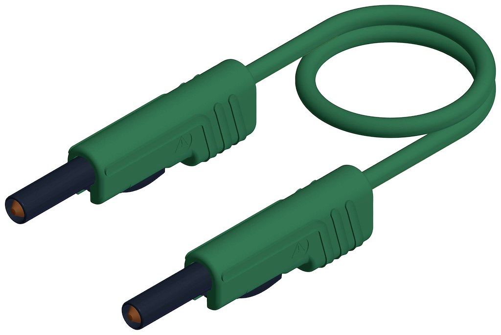 SKS Hirschmann MLB 200/1 V gn merni kabl [lamelarni muski konektor 4 mm – lamelarni muski konektor 4 mm] 2.00 m zelena