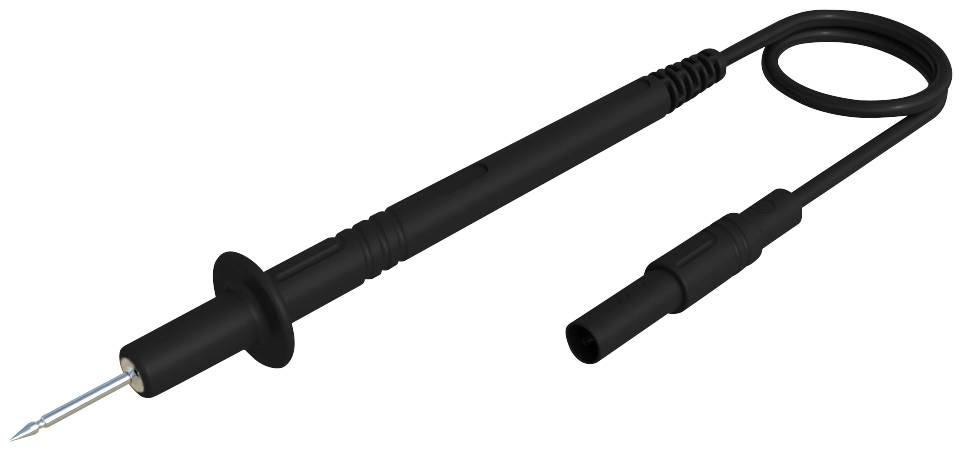 SKS Hirschmann PL 2700 S sw merni kabl sonda 4 mm utikac 1.00 m crna