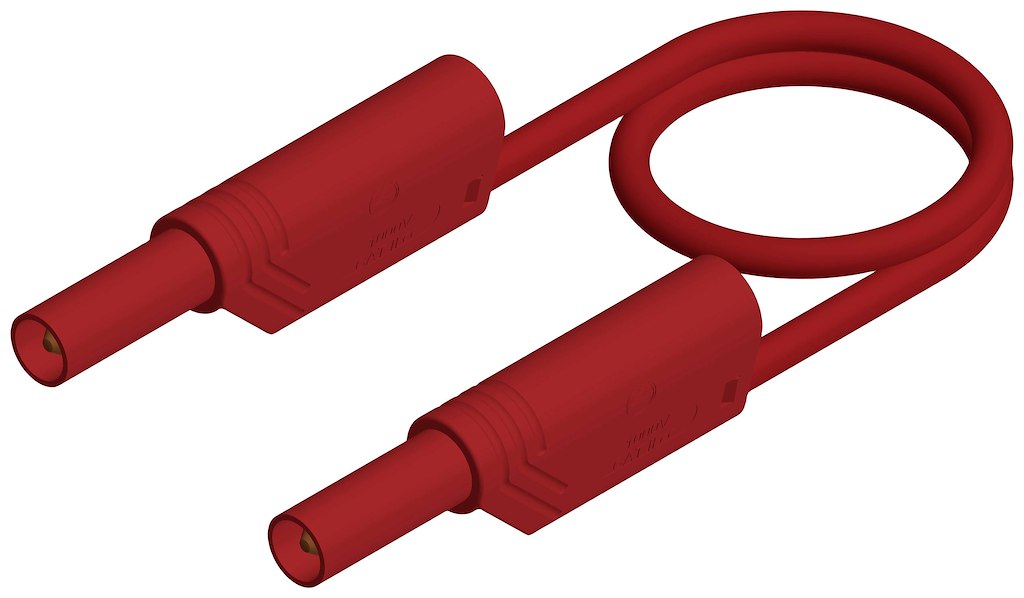 SKS Hirschmann MLS SIL WS 100/1 sigurnosni merni kabl [lamelarni muski konektor 4 mm – lamelarni muski konektor 4 mm] 1.00 m crvena