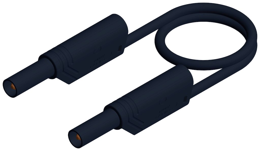 SKS Hirschmann MLS SIL WS 100/1 sigurnosni merni kabl [lamelarni muski konektor 4 mm – lamelarni muski konektor 4 mm] 1.00 m crna
