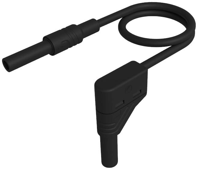 SKS Hirschmann MAL S WG-B 100/2,5 sw sigurnosni merni kabl 4 mm sigurnosni utikac 4 mm sigurnosni utikac 100 cm crna