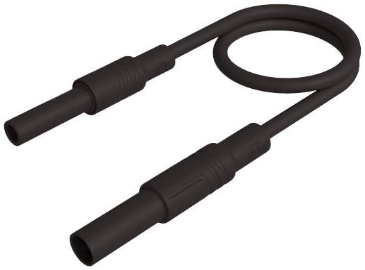SKS Hirschmann MAL S GG-B 100/2,5 sw sigurnosni merni kabl 4 mm sigurnosni utikac 4 mm sigurnosna uticnica 100 cm crna