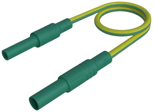 SKS Hirschmann MAL S GG-B 100/2,5 ge/gn sigurnosni merni kabl 4 mm sigurnosni utikac 4 mm sigurnosna uticnica 100 cm zuto-zelena