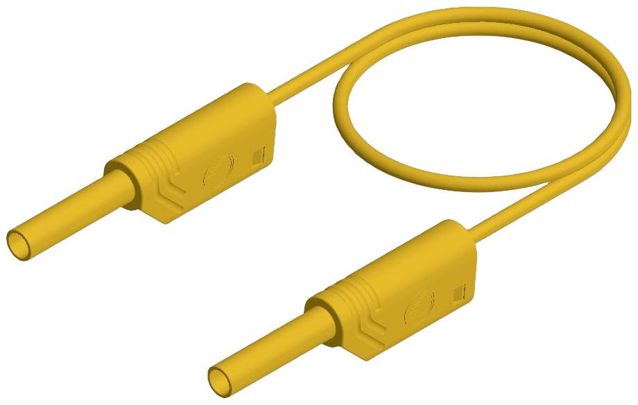 SKS Hirschmann MVL S 200/1 Au sigurnosni merni kabl lamelarni muski konektor 2 mm lamelarni muski konektor 2 mm 2.00 m zuta