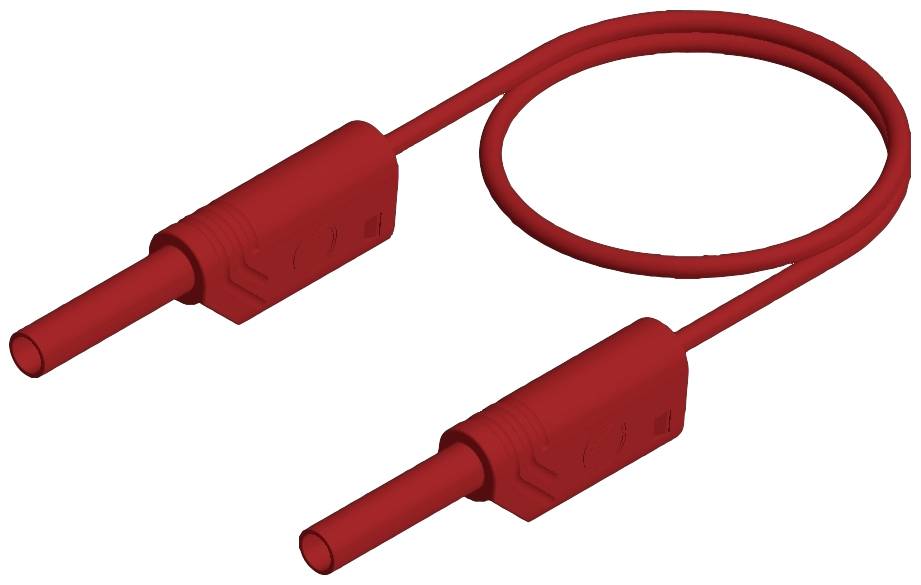 SKS Hirschmann MVL S 200/1 Au sigurnosni merni kabl lamelarni muski konektor 2 mm lamelarni muski konektor 2 mm 2.00 m crvena