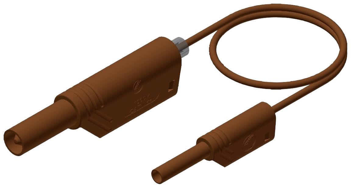 SKS Hirschmann MAL S WS 2-4 100/1 sigurnosni merni kabl [lamelarni muski konektor 4 mm – lamelarni muski konektor 2 mm] 1.00 m smedja boja
