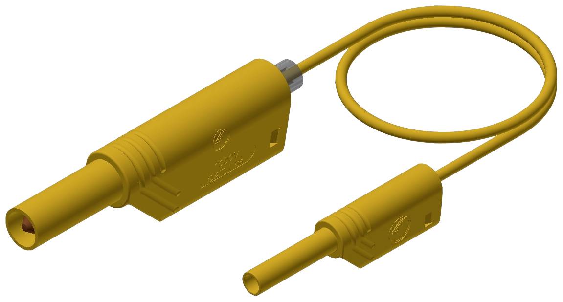 SKS Hirschmann MAL S WS 2-4 100/1 sigurnosni merni kabl lamelarni muski konektor 4 mm lamelarni muski konektor 2 mm 1.00 m zuta
