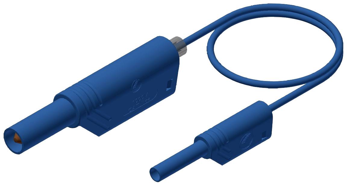SKS Hirschmann MAL S WS 2-4 100/1 sigurnosni merni kabl lamelarni muski konektor 4 mm lamelarni muski konektor 2 mm 1.00 m plava boja