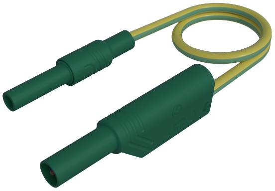 SKS Hirschmann MAL S WS-B 50/2,5 ge/gn sigurnosni merni kabl 4 mm sigurnosna uticnica 4 mm sigurnosni utikac, s mogucnoscu slaganja 50 cm zuto-zelena