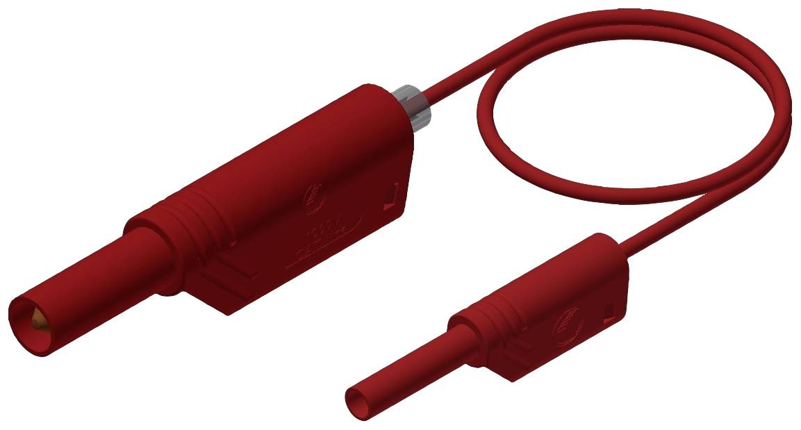 SKS Hirschmann MAL S WS 2-4 100/1 sigurnosni merni kabl lamelarni muski konektor 4 mm lamelarni muski konektor 2 mm 1.00 m crvena