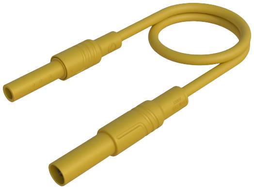 SKS Hirschmann MAL S GG-B 25/2,5 ge sigurnosni merni kabl 4 mm sigurnosni utikac 4 mm sigurnosna uticnica 25 cm zuta