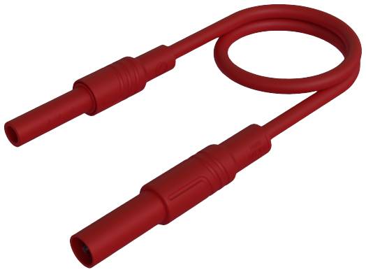 SKS Hirschmann MAL S GG-B 25/2,5 rt sigurnosni merni kabl 4 mm sigurnosni utikac 4 mm sigurnosna uticnica 25 cm crvena