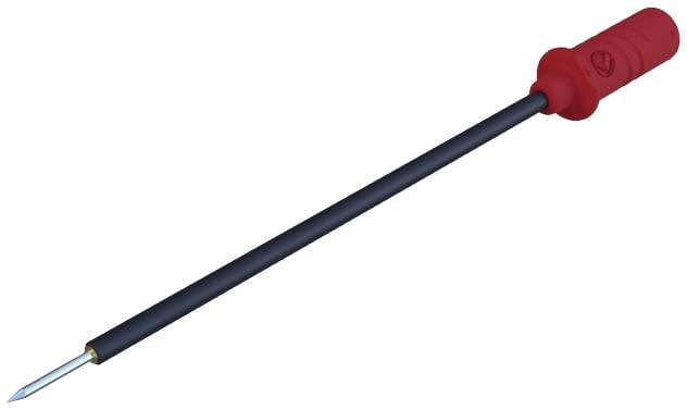 SKS Hirschmann Micro-Pruef MPS 2/0,64 FT rt ispitni vrh uticni prikljucak 0,64 mm CAT I crvena