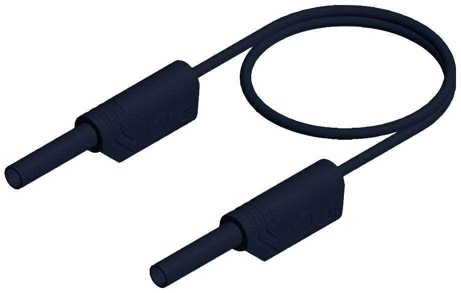 SKS Hirschmann MVL S 25/1 Au sigurnosni merni kabl lamelarni muski konektor 2 mm lamelarni muski konektor 2 mm 25.00 cm crna