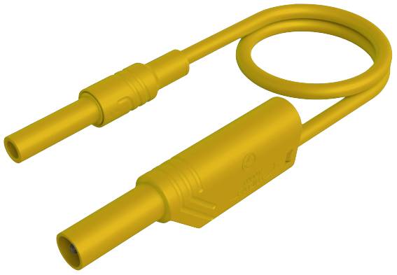 SKS Hirschmann MAL S WS-B 25/2,5 ge sigurnosni merni kabl 4 mm sigurnosna uticnica 4 mm sigurnosni utikac, s mogucnoscu slaganja 25 cm zuta