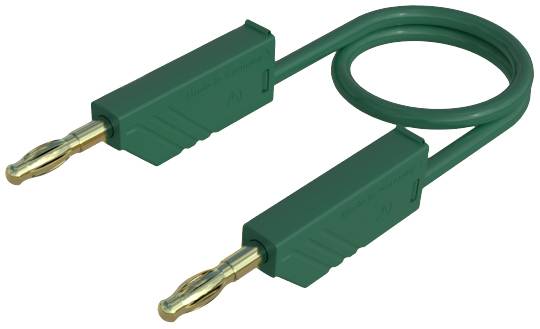 SKS Hirschmann MLN 50/2,5 GN merni kabl [lamelarni muski konektor 4 mm – lamelarni muski konektor 4 mm] 0.50 m zelena