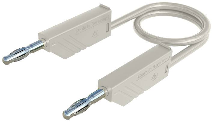 SKS Hirschmann MLN 100/2,5 WS merni kabl [lamelarni muski konektor 4 mm – lamelarni muski konektor 4 mm] 1.00 m bela