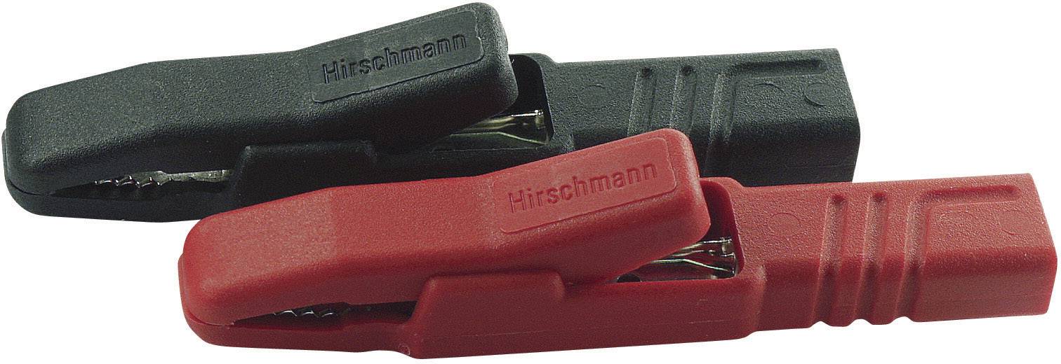 SKS Hirschmann AK 2 S Set set krokodilskih stezaljki uticni prikljucak 4 mm CAT I crna, crvena