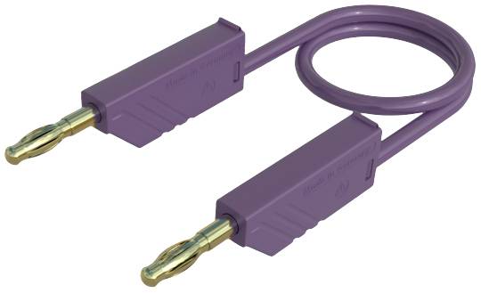 SKS Hirschmann MLN 100/2,5 VI merni kabl [lamelarni muski konektor 4 mm – lamelarni muski konektor 4 mm] 1.00 m ljubicasta