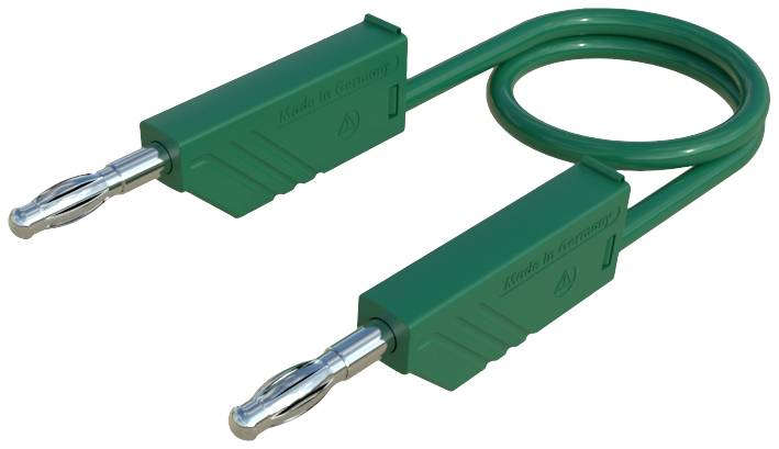 SKS Hirschmann CO MLN SIL 50/1 merni kabl lamelarni muski konektor 4 mm lamelarni muski konektor 4 mm 0.50 m zelena