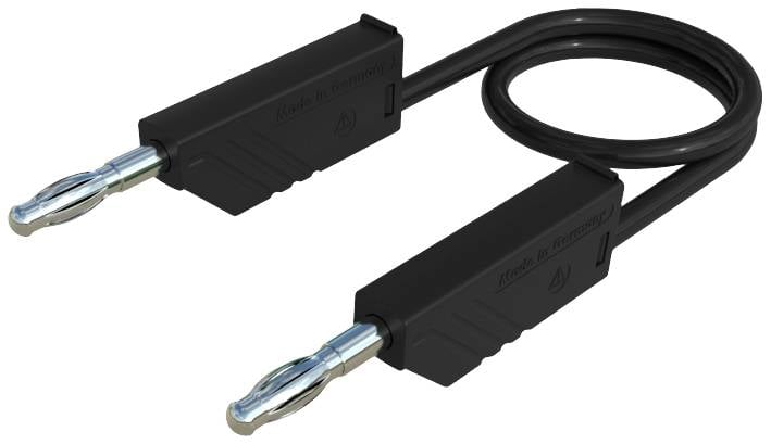 SKS Hirschmann CO MLN 200/1 merni kabl lamelarni muski konektor 4 mm lamelarni muski konektor 4 mm 2.00 m crna